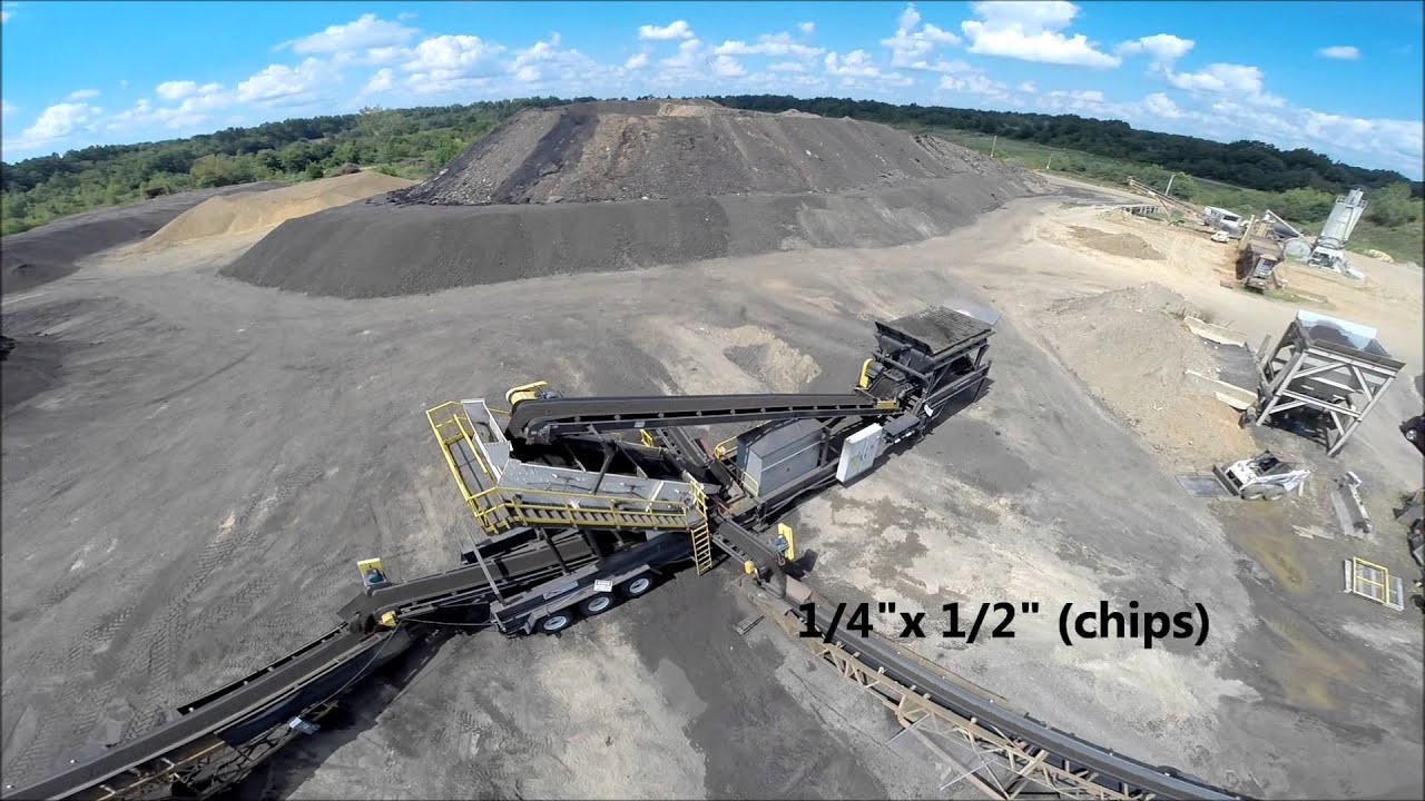 TCI Portable Screening Plant - Recycled Asphalt - YouTube