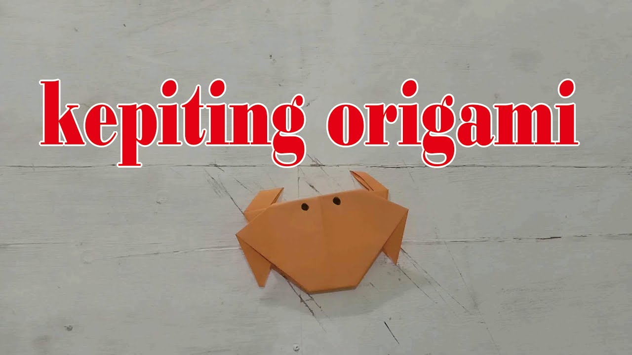 how to make crab from origami paper, membuat kepiting dari kertas ...