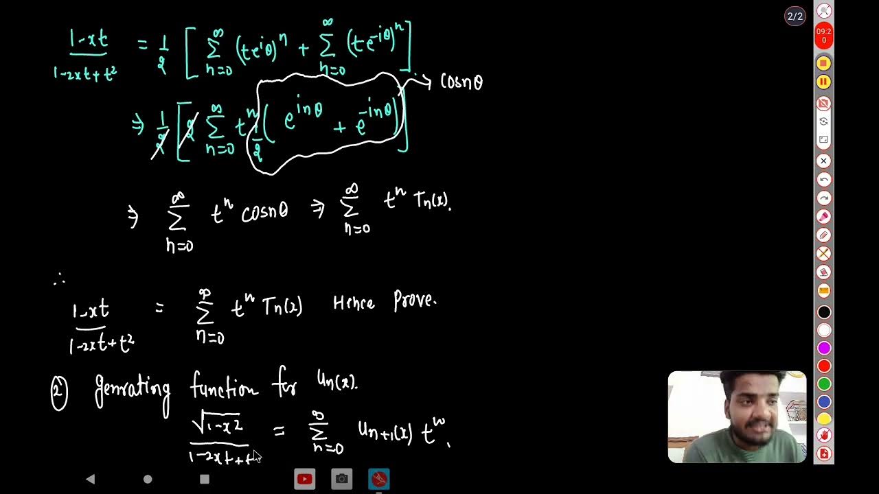Generating Function For chebyshev polynomials unit -3 Lecture 4 Mgsu (m.sc semester 2) By sumit ...