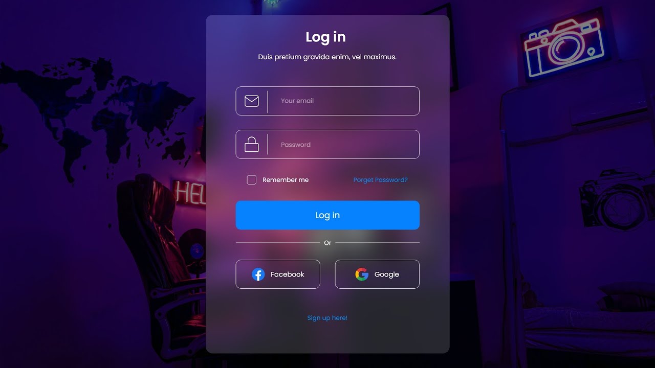 Langkah-Langkah membuat design login transparan | Adobe XD - YouTube