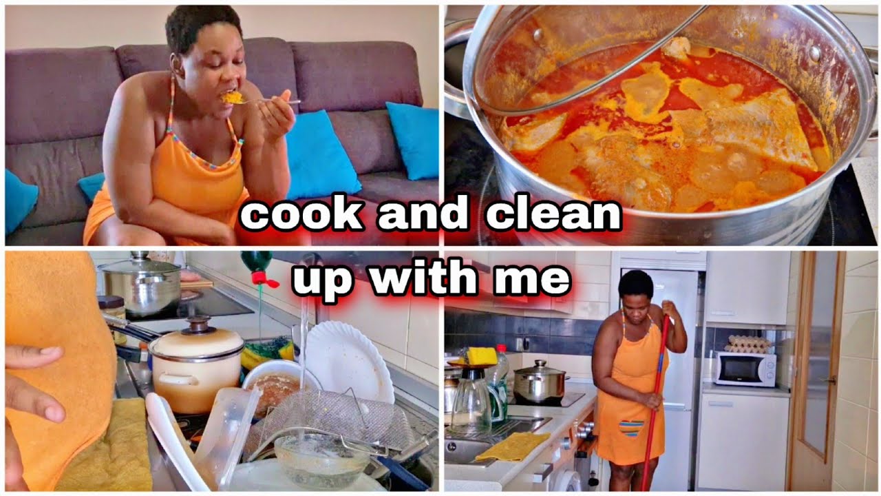 Cook and Clean with me| preparing easy delicious peanut soup ( vlog ...