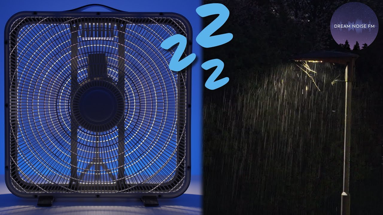 Relaxing Box Fan Noise And Rain Sounds For Sleeping 😴 - Black Screen ...