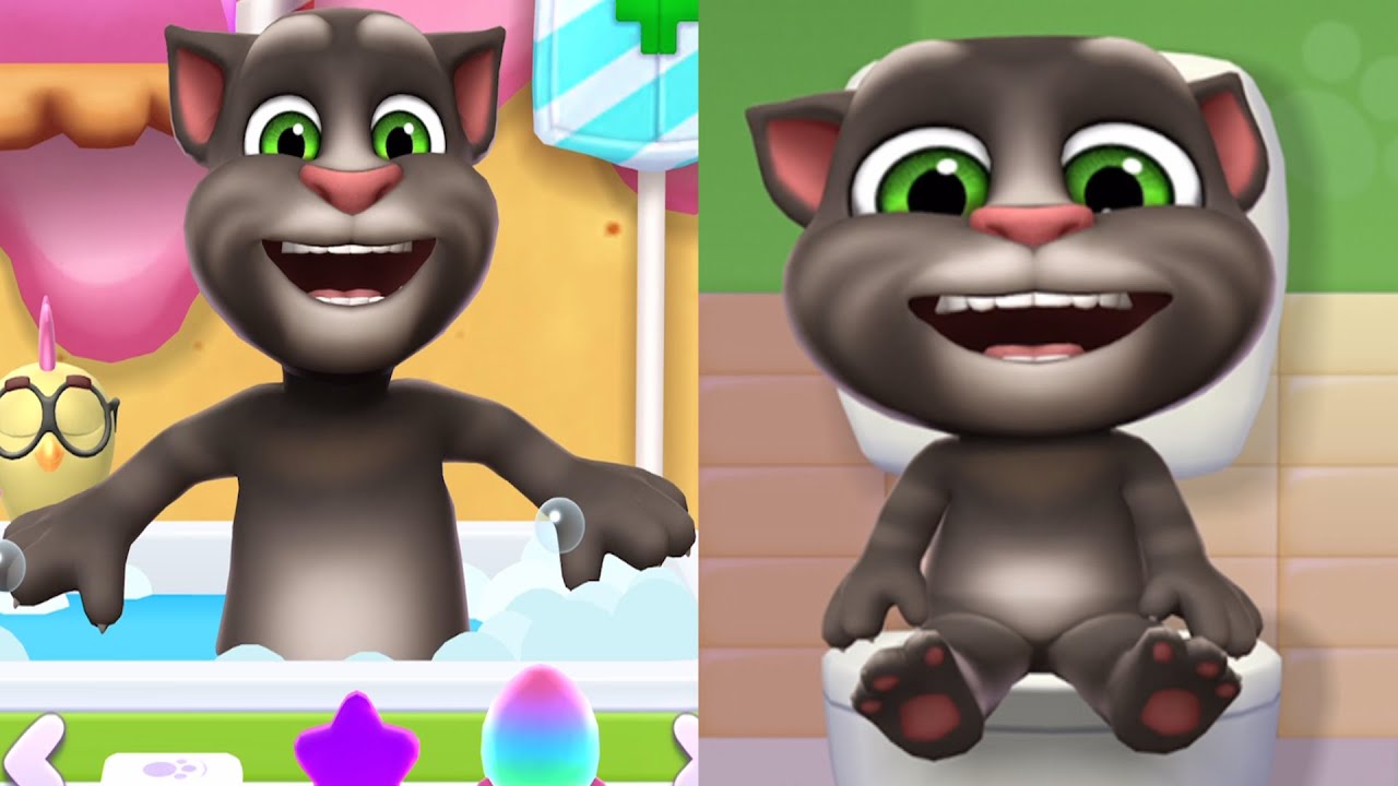 My Talking Tom2 Adult vs My Talking Tom2 Baby Character |Tom2 Talking ...