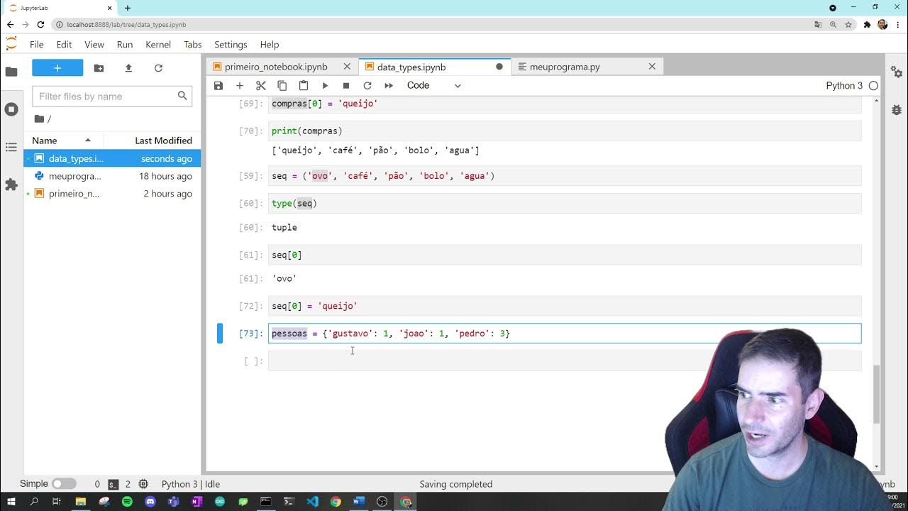 Python Ep. 08 - Listas, Tuplas e Dicionários - YouTube