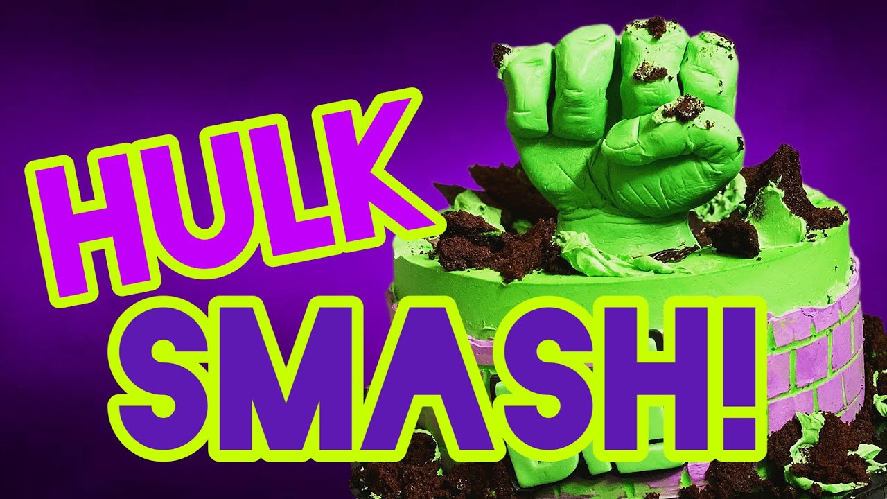 HULK SMASH CAKE! Fondant hulk fist tutorial - YouTube