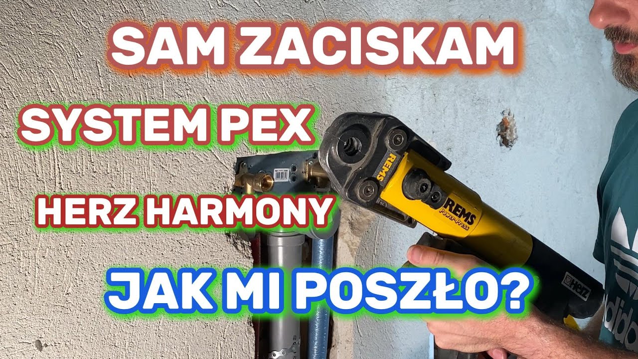Zaciskanie instalacji hydraulicznej PEX zaciskarką REMS - YouTube