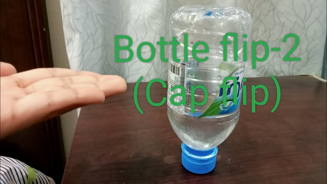 Bottle flip⬇️-2 (Cap flip) - YouTube