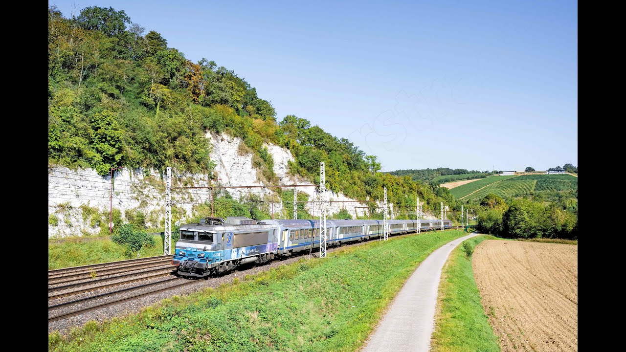 SNCF BB 7238 + TER Bourgogne Corail @ Gron - YouTube
