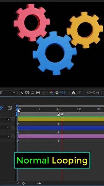 Seamless Clock Gears Loop Animation | After Effects Tutorial #shorts - YouTube