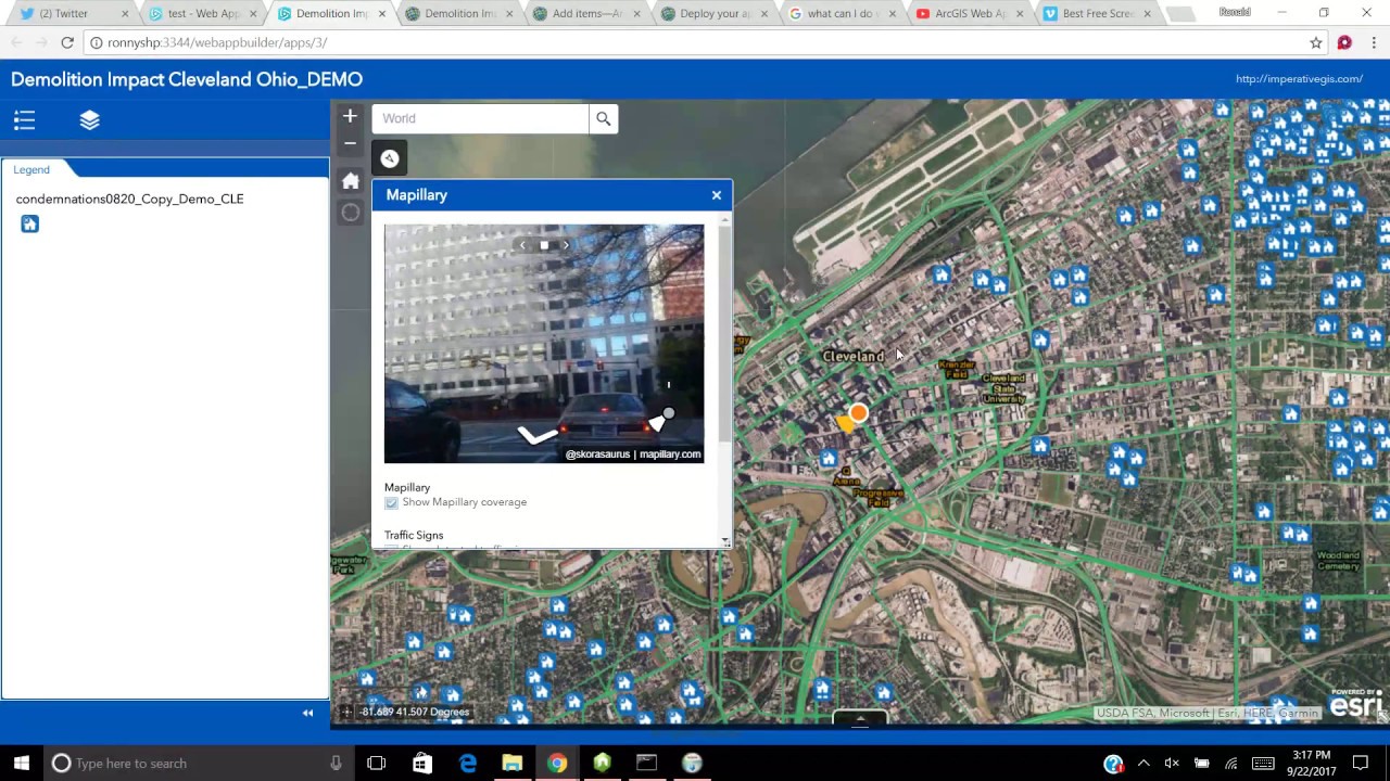 ESRI WebAppBuilder Mapillary Widget Demo - YouTube