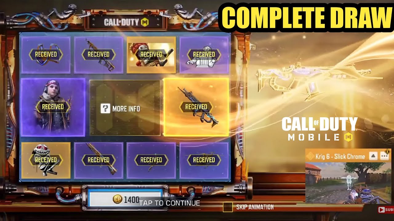 *NEW* Codm Liquid Light Complete Draw | Krig 6 Slick Chrome And Scylla ...