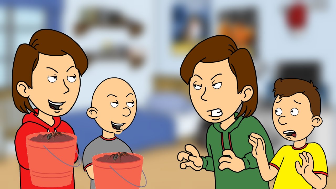Classic Caillou and Coris Put Bullet Ants in Caillou's Bed/Grounded ...