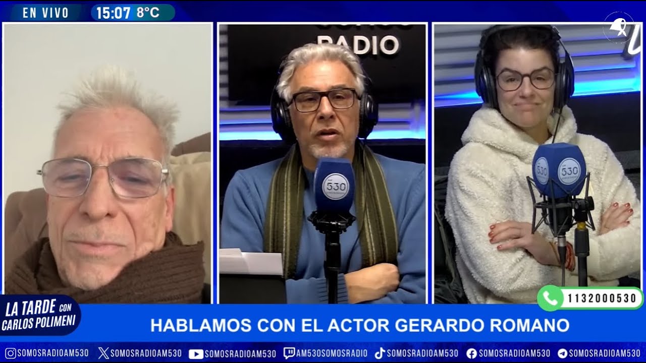 ENTREVISTA A GERARDO ROMANO, ACTOR, EN LA TARDE CON CARLOS POLIMENI ...