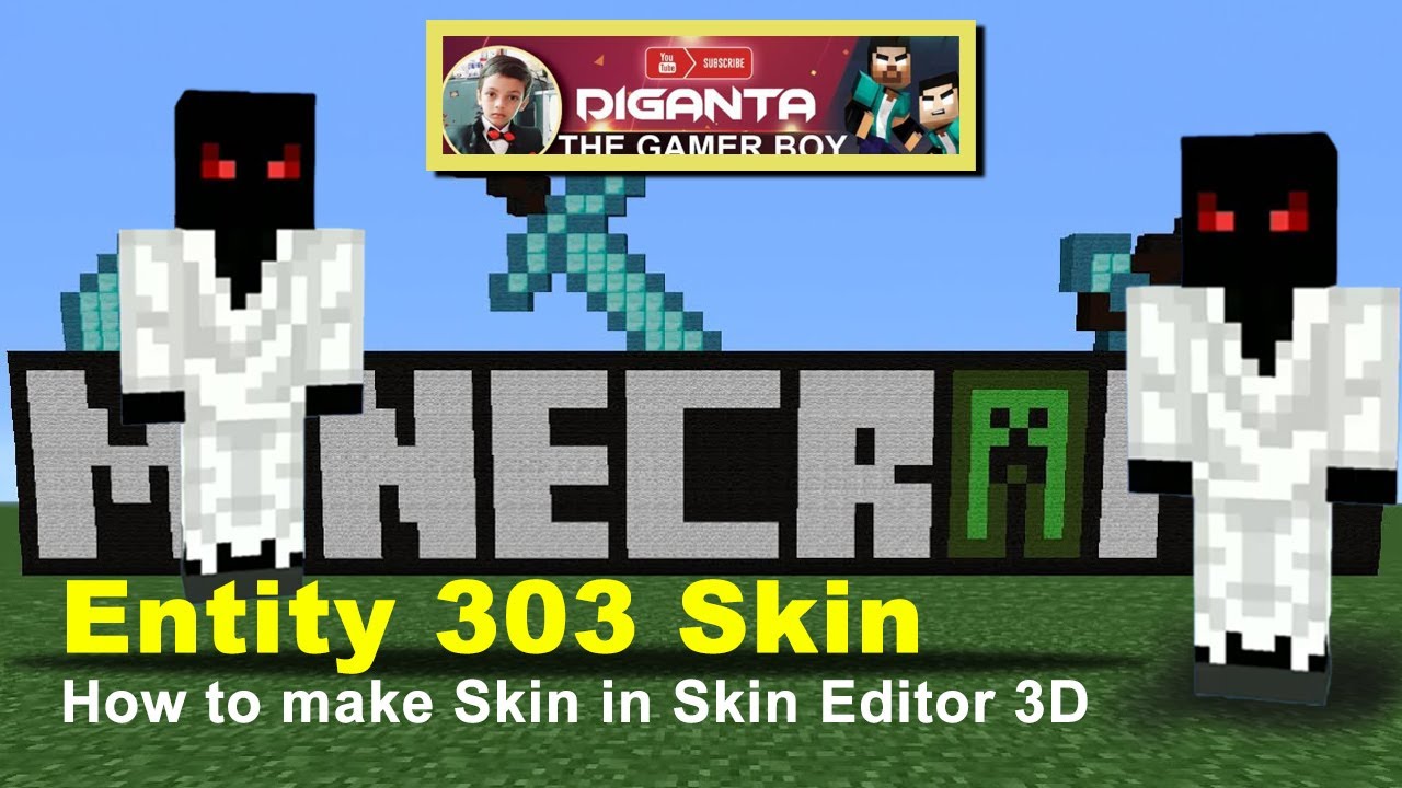 How to make Entity 303 Skin in skin editor 3D || Minecraft Pocket ...