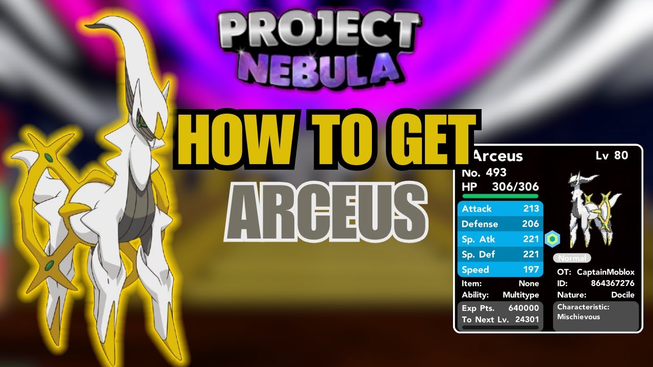 How to Get Arceus | Pokemon Brick Bronze Project Nebula - YouTube