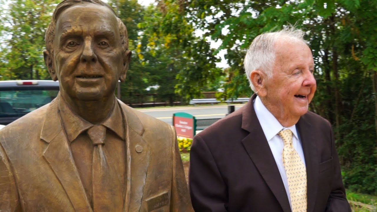 Statue installation of retired Virginia State Senator Charles Colgan ...