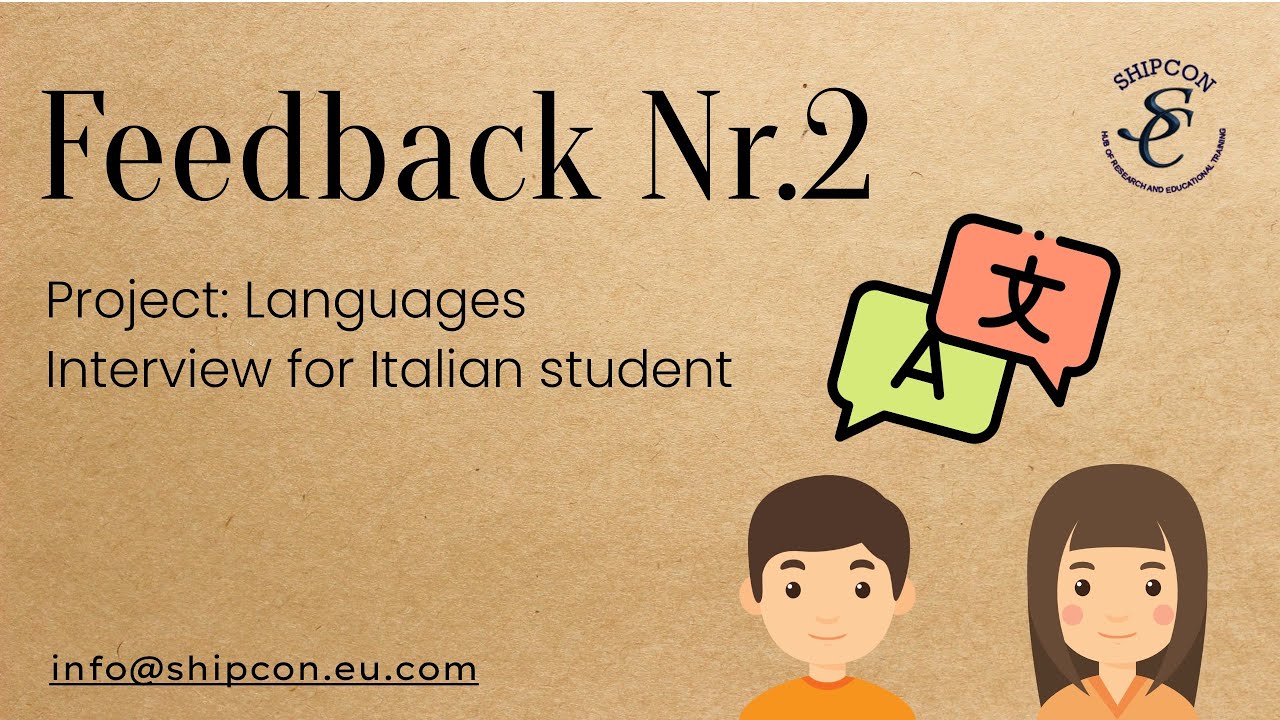 Feedback from the Italian student, Project - languages, 2022 - YouTube