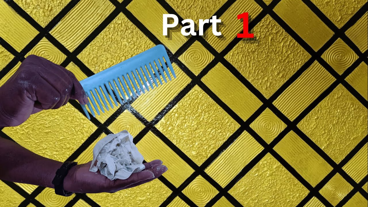 Wall putty Golden Texture || Golden Wall Texture design 2023 ...