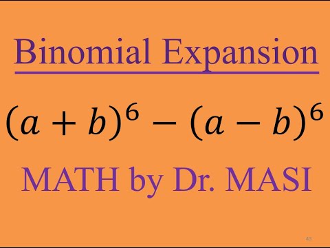 How to Expand (a+b)^6-(a-b)^6 - YouTube