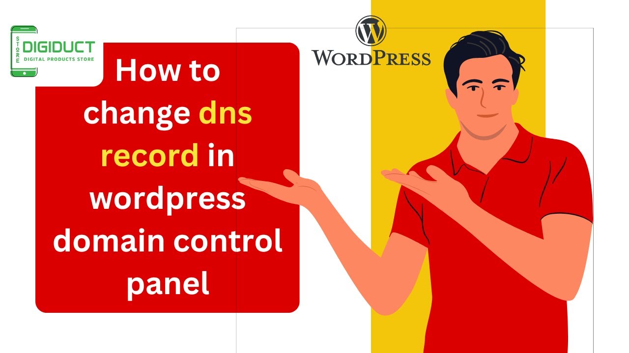 How to change dns re﻿cord in wordpress domain control panel - YouTube