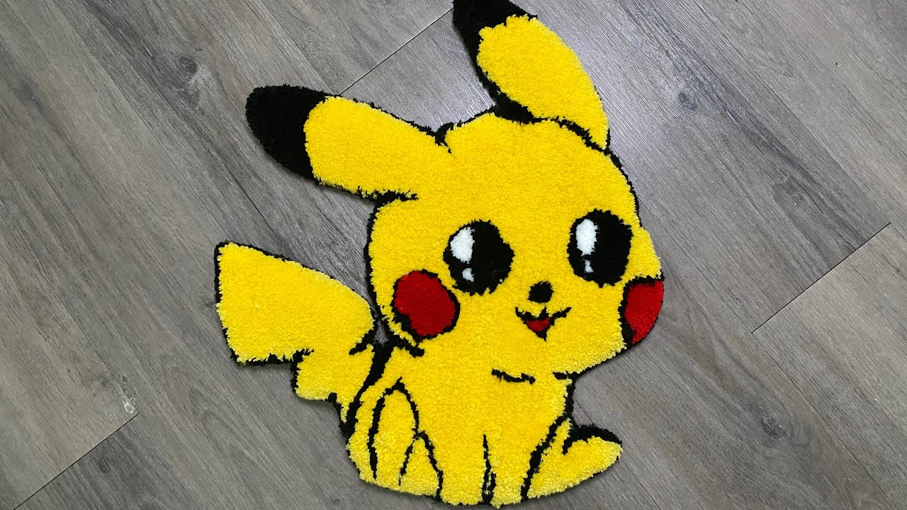 ASMR Rug Tufting | Pikachu Rug | Start To Finish - YouTube