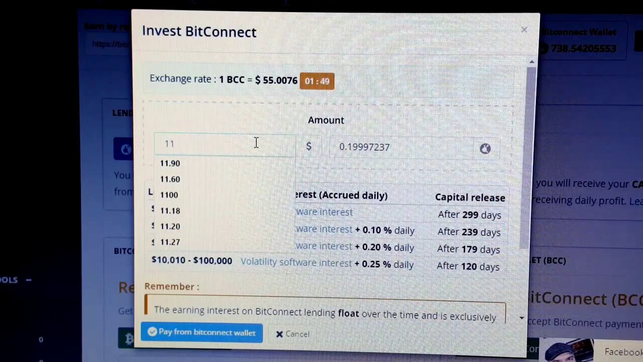 Another $1100 Loan with BitConnect, to get free Bitcoin Every Day ...