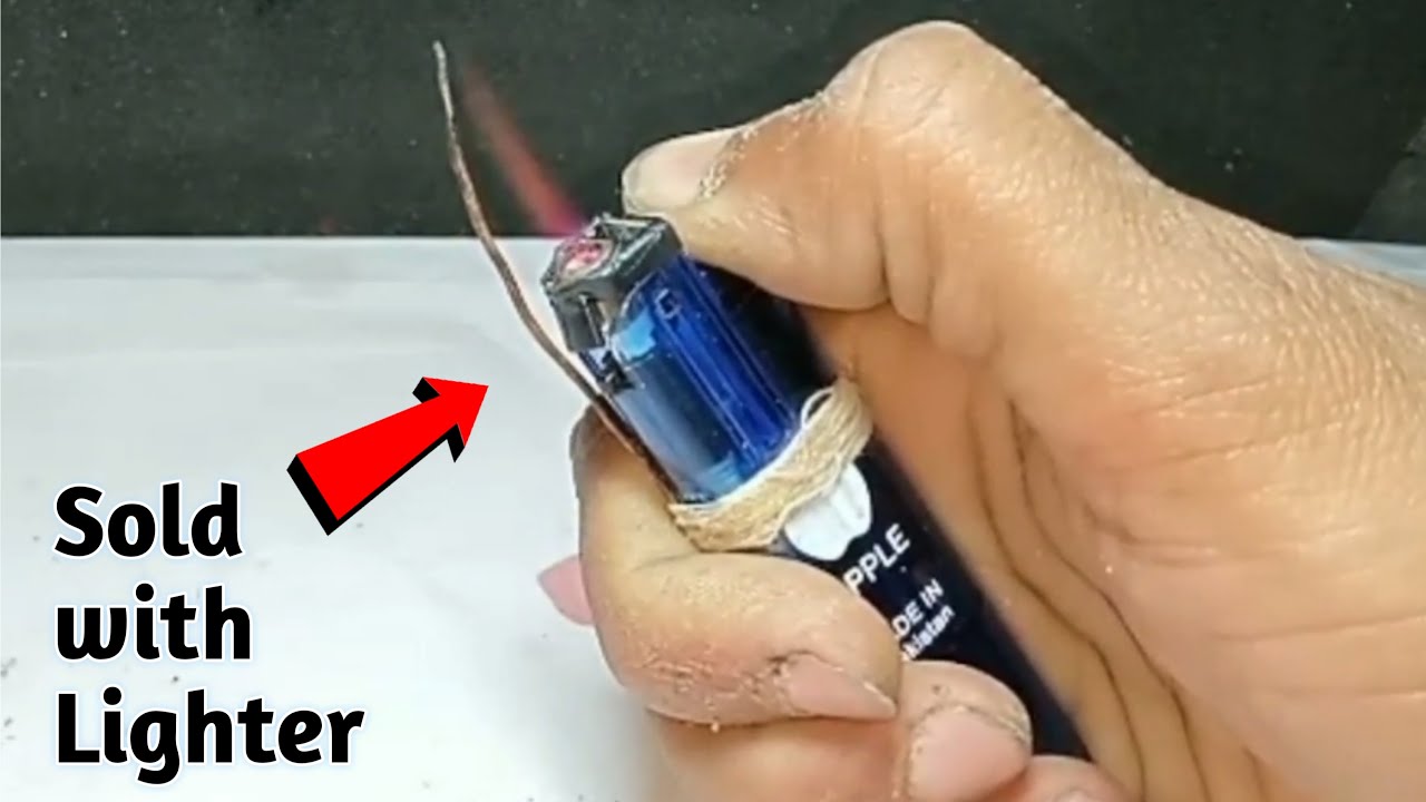 How to make Soldering Iron with Lighter - YouTube