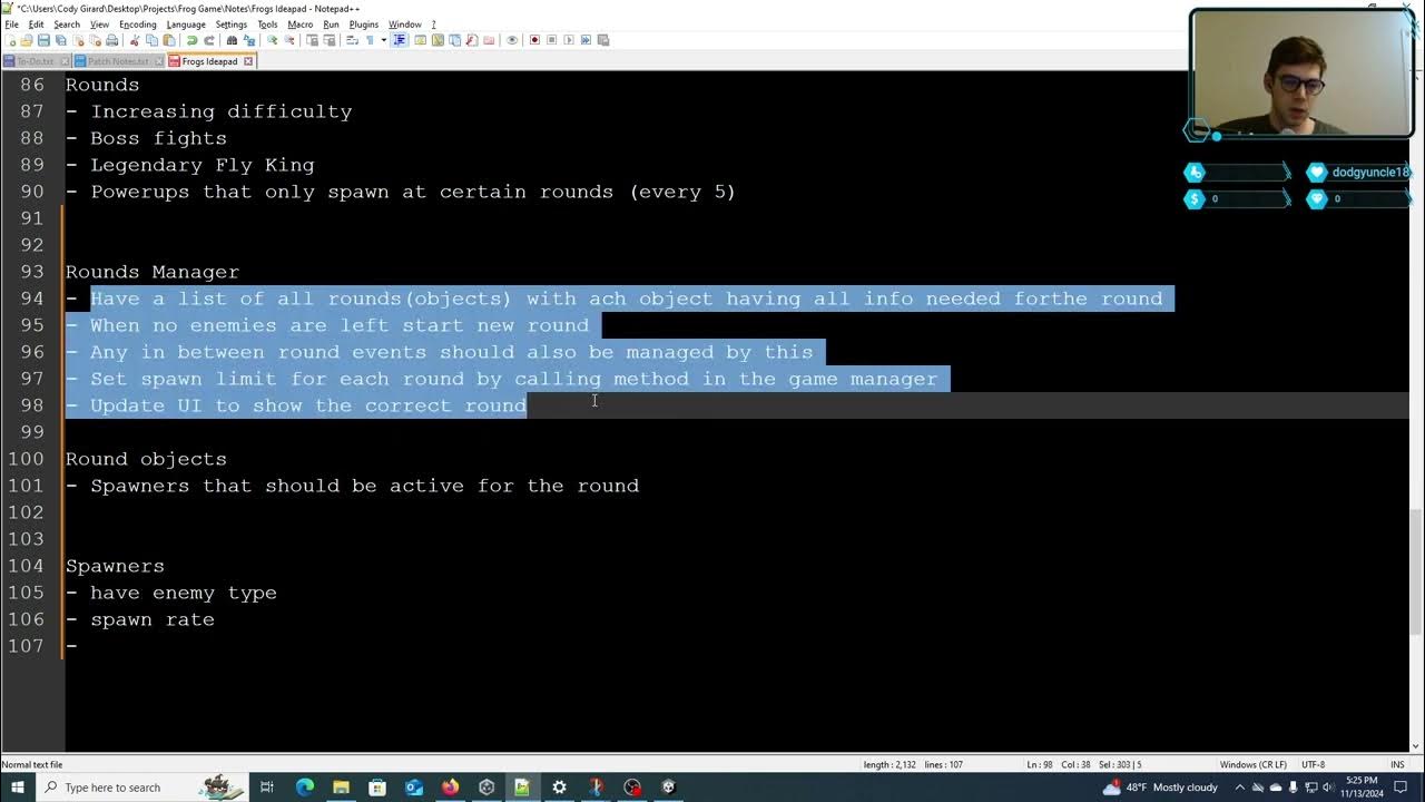 Programming Frogs Devlog 11/13/2024 - YouTube