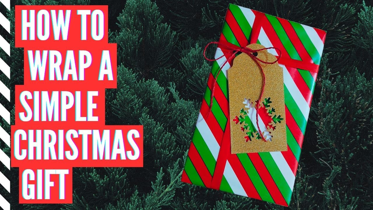 Wrap and decorate a simple Christmas gift | Christmas Present - YouTube