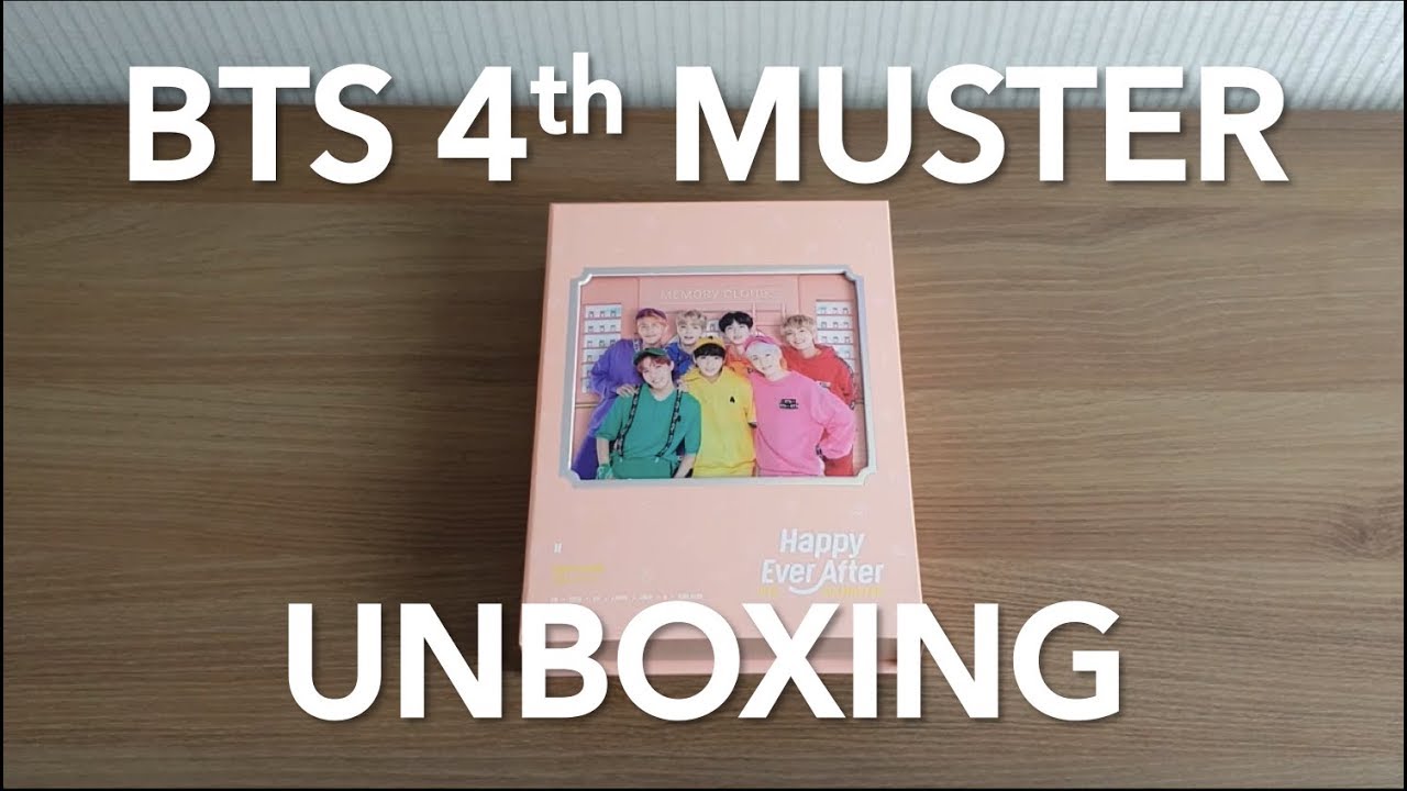 BTS 4th Muster "Happy Ever After" Unboxing - YouTube