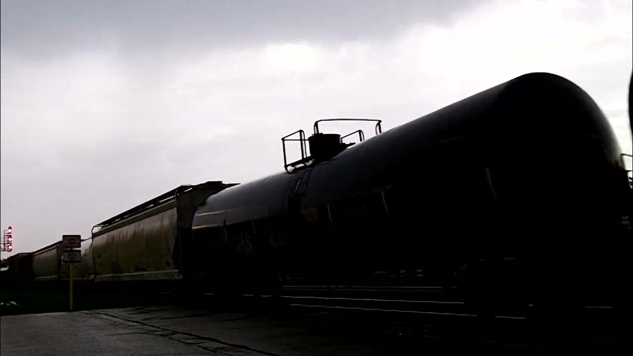 CN 396 w/ CN Engines 3291 & 3236 (CN100) lead this 324 axle, EB Mixed/Autorack train by ...