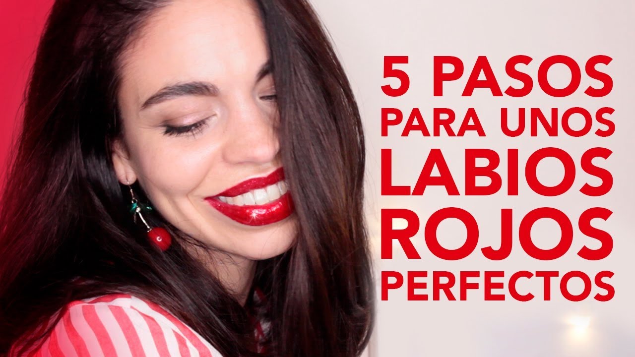 5 Pasos para unos labios rojos perfectos | Labios rojos matte con ...