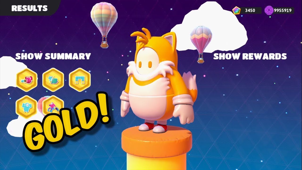 Fall Guys Golden Win: Tails - YouTube