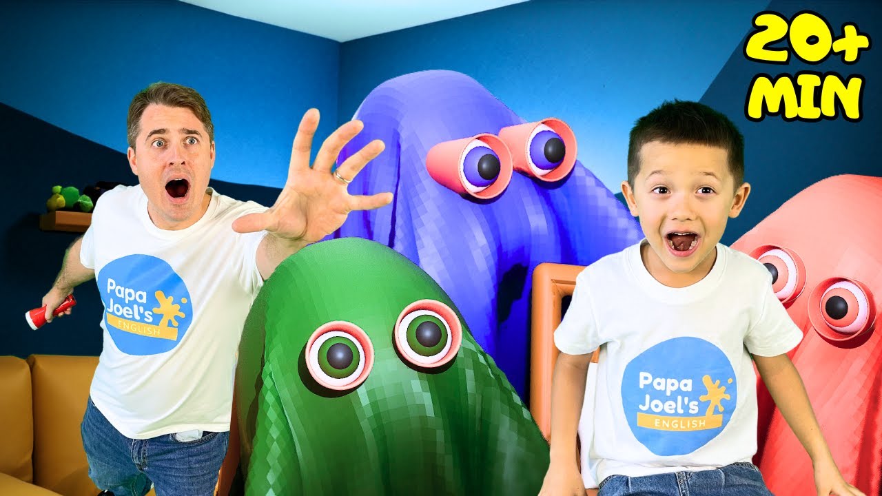 Rainbow Ghost Hunt + More Brain Break Adventures for kids - YouTube