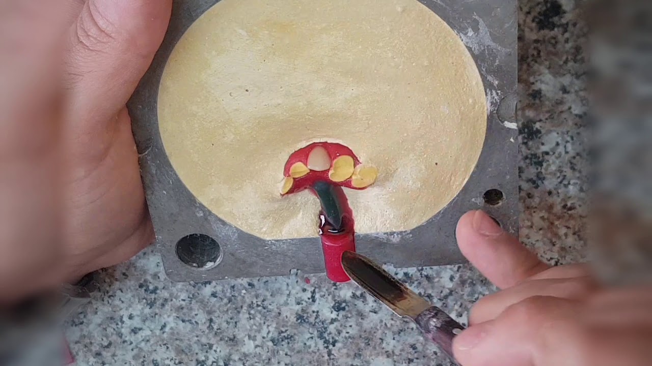 Flexite spoon denture for upper canine step by step - YouTube