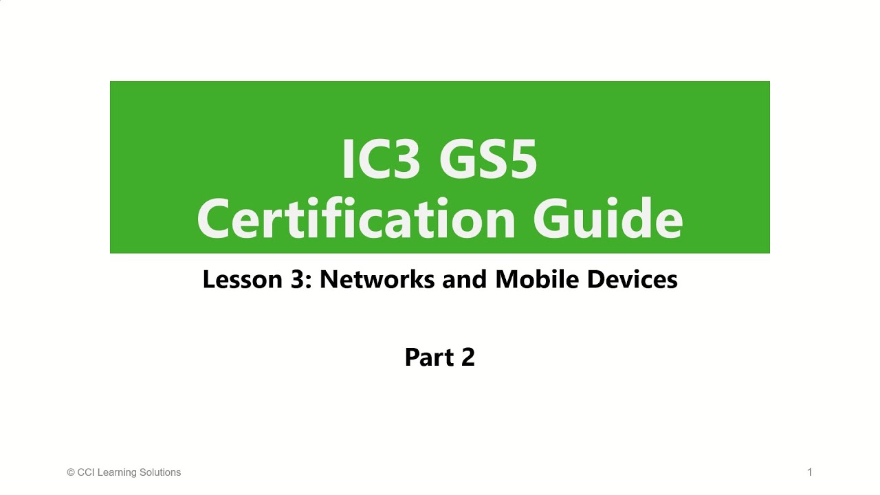 Lesson 3: Networks and Mobile Devices Part 2 - YouTube