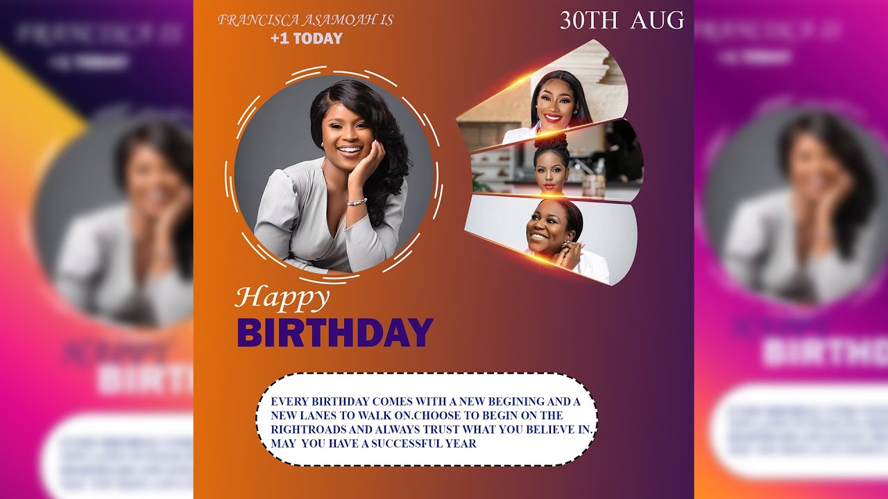 STEP BY STEP ON HOW TO DESIGN A BIRTHDAY FLYER 4 - YouTube