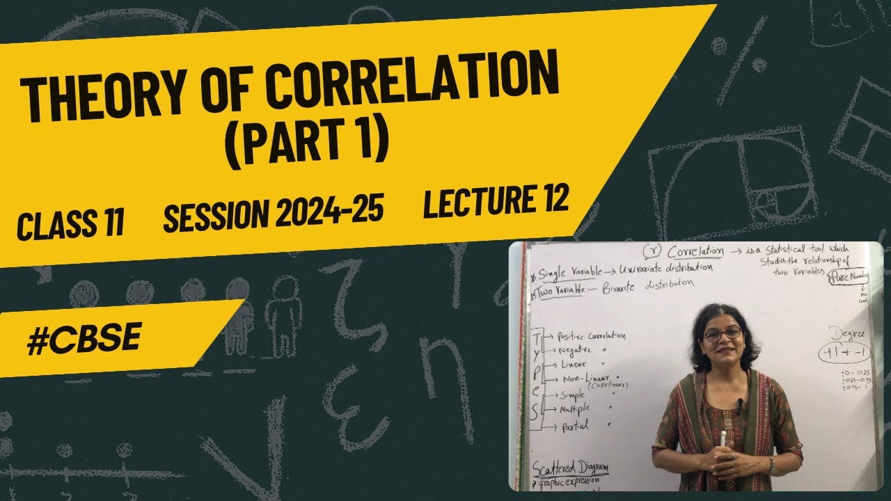 Theory of Correlation - Statistics | Class 11 | CBSE - YouTube