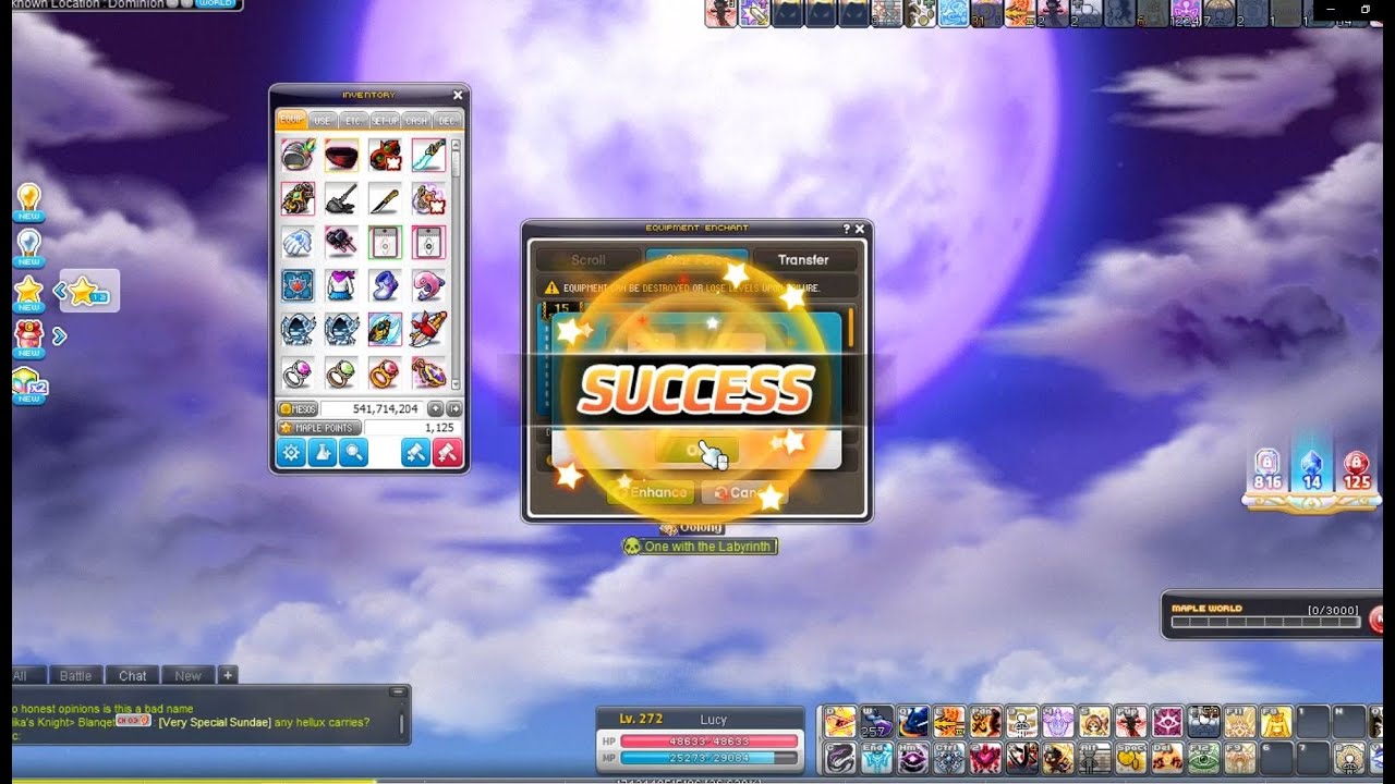 [gms reboot] starring magic eyepatch! 22*??! i love maplestory - YouTube