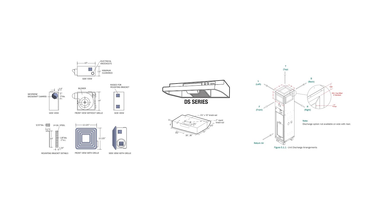 Apartment Suite (Reversomatic QCF-125/Air-King DS1303/Omega HRP 030 ...