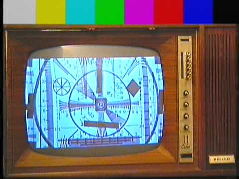 Test Card Pattern Monoscopi Mire in Old Tv Philco Predicta Color Tube ...
