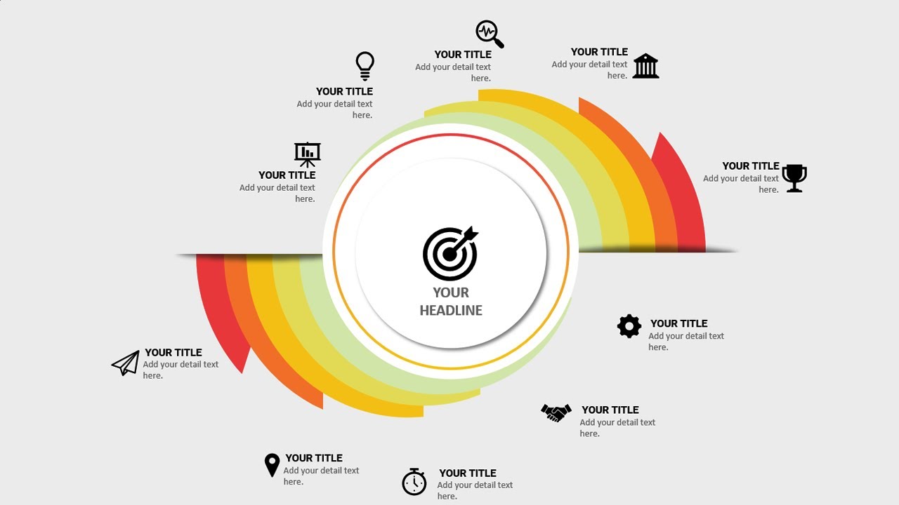 Create 10 Circular Animated Options Infographic Slide in PowerPoint ...