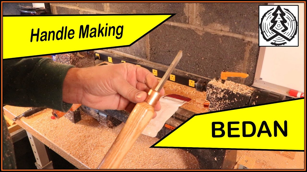 Wood turning a handle for a BEDAN or tenon tool with red oak, first ...