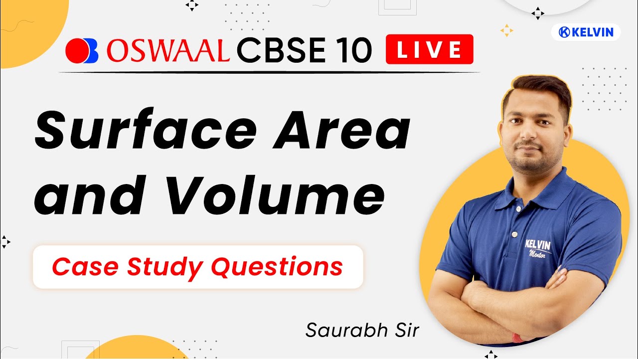 Class 10 - Surface Area & Volume Case Study Questions ,Oswaal | Class ...