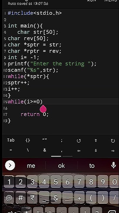 Print Reverse Of String By Passing String Into Function Using Pointer In C Programmingcode 