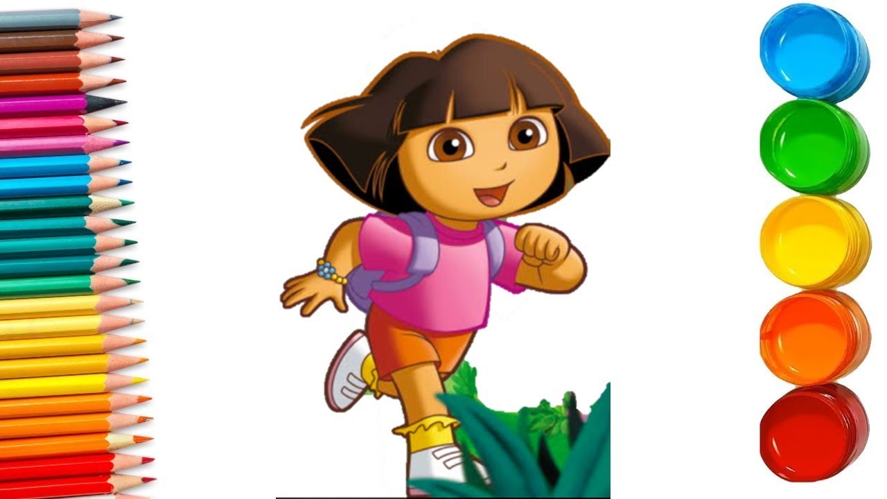 Dora the explorer drawing for kids | How To Draw Dora The Explorer ...