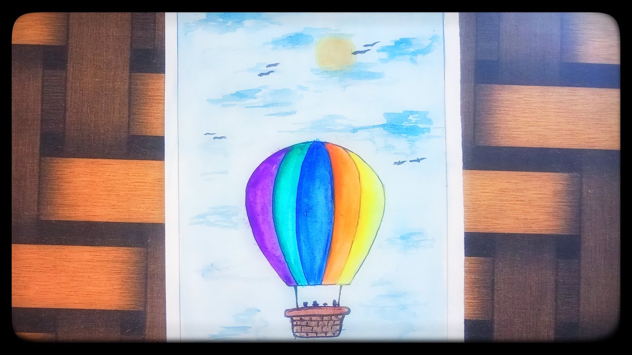 How to draw Parachute easily - YouTube