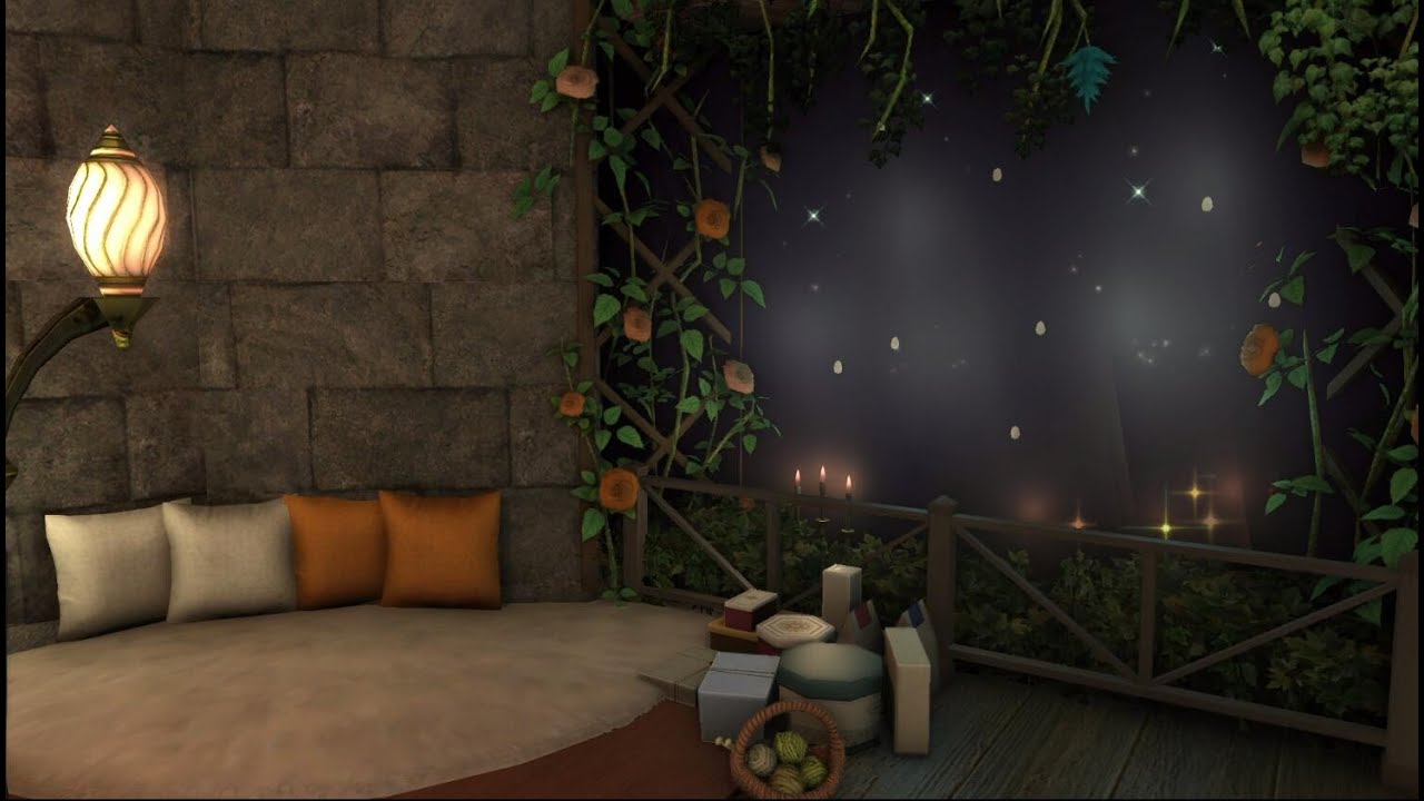 FFXIV/FF14 Decoration/Housing-RL8(Cozy little house, starry sky, wood ...