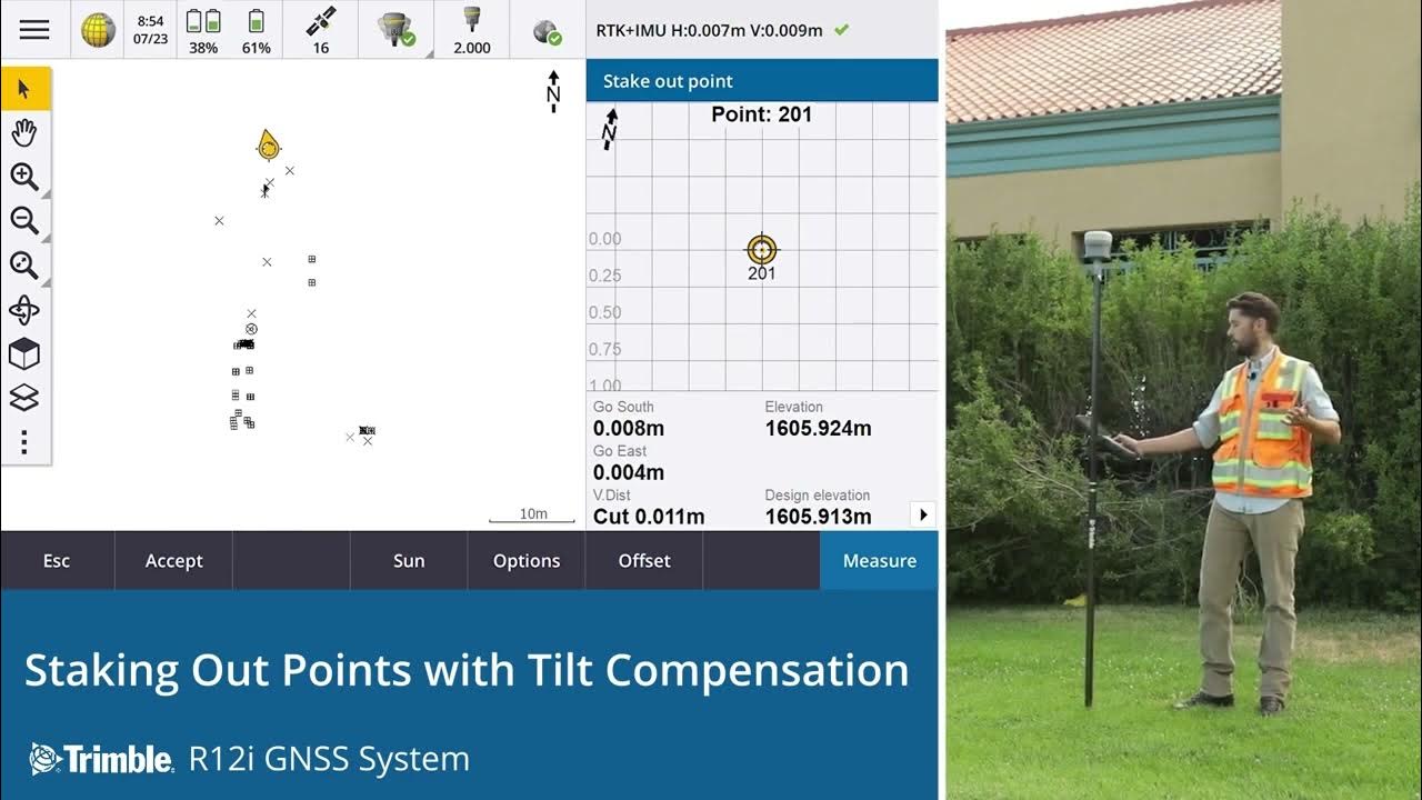 Stakeout Points with the R12i and Trimble Access - YouTube
