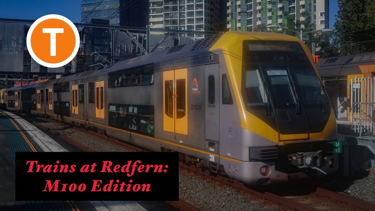 Sydney Trains Video #130 - Trains at Redfern: M100 Edition - YouTube